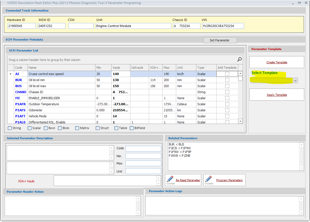 How Add Parameter In Parameter Template on Phoenix Diagnostic Tool and ...